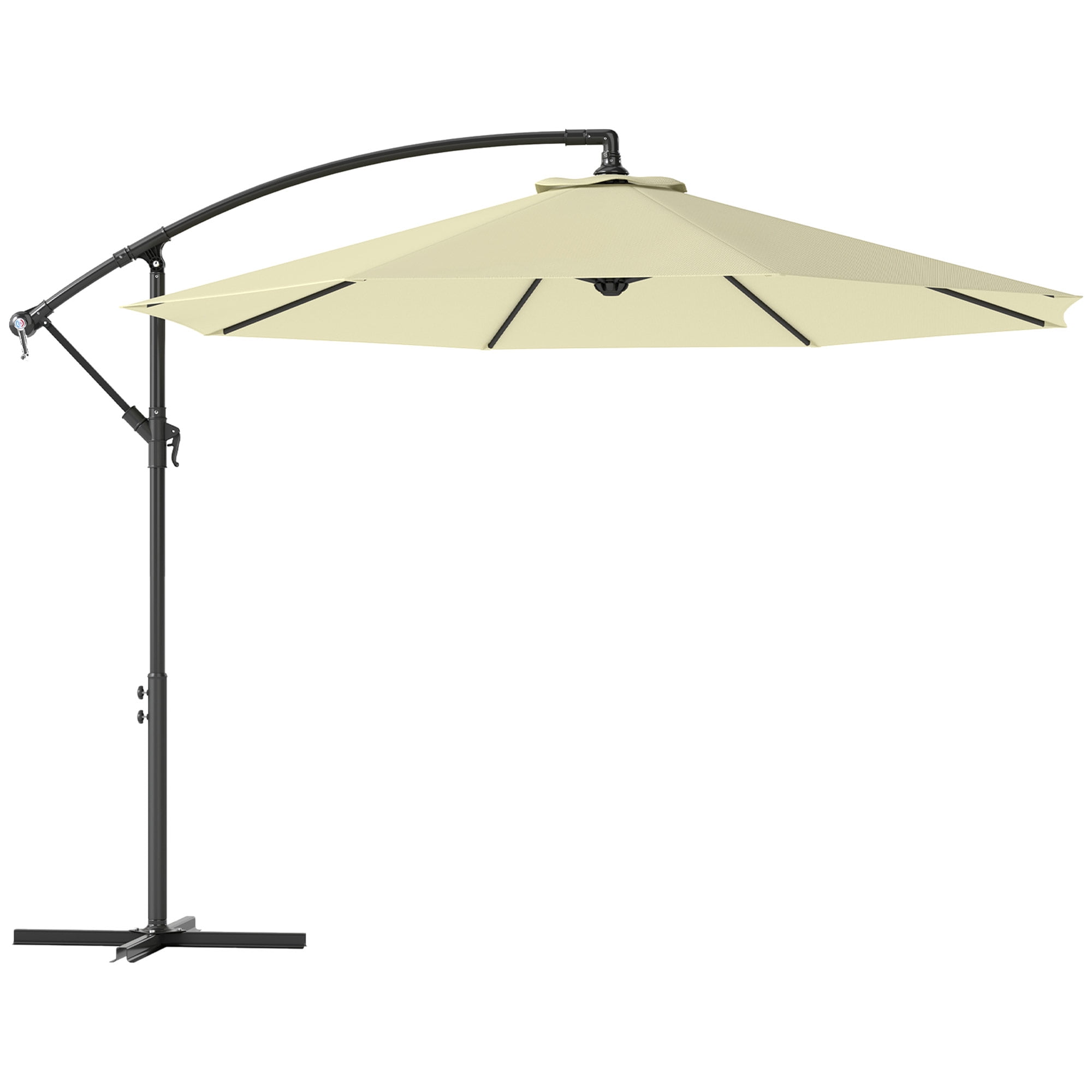REKHH 10' Cantilever Hanging Tilt Offset Patio Umbrella with UV & Water ...