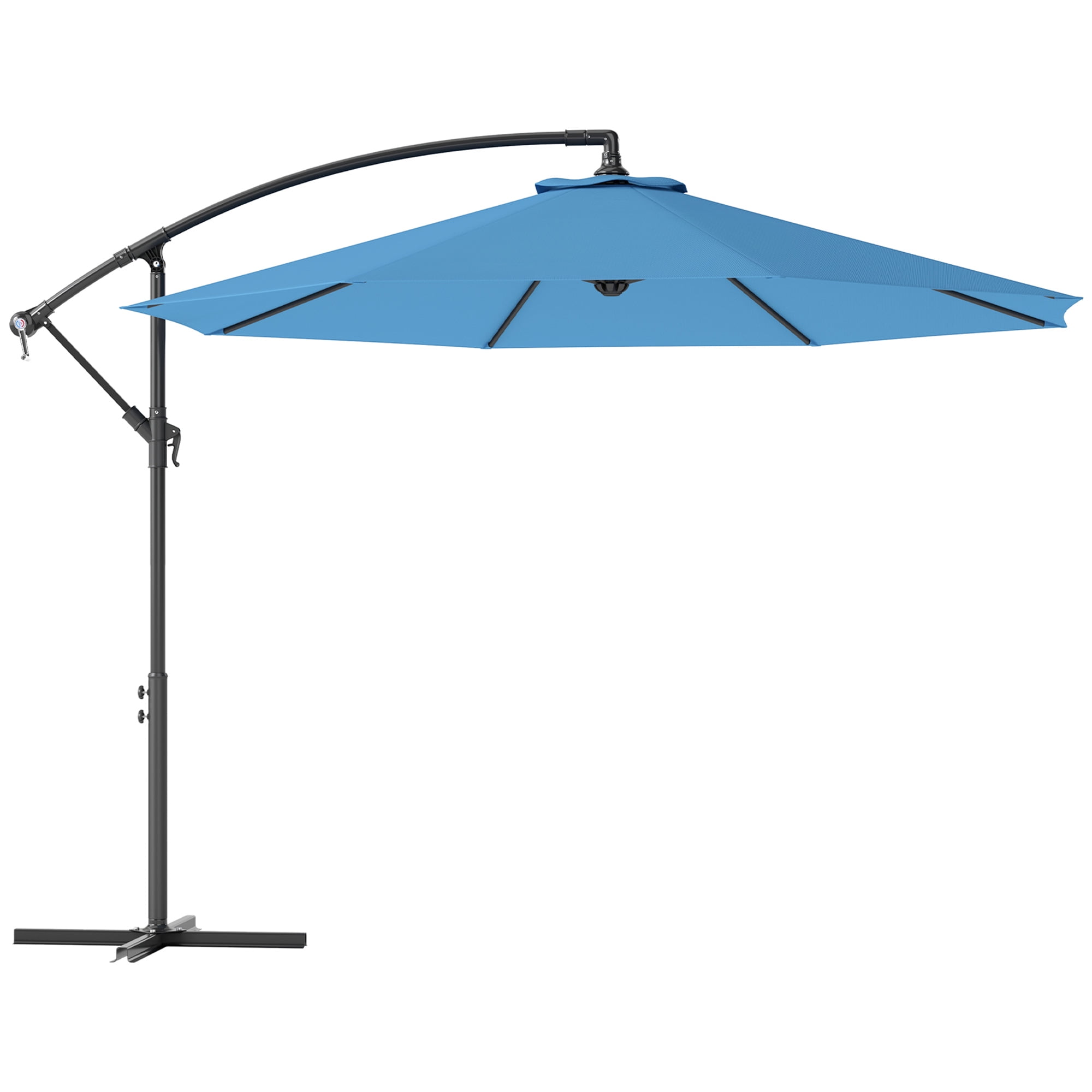REKHH 10' Cantilever Hanging Tilt Offset Patio Umbrella with UV & Water ...