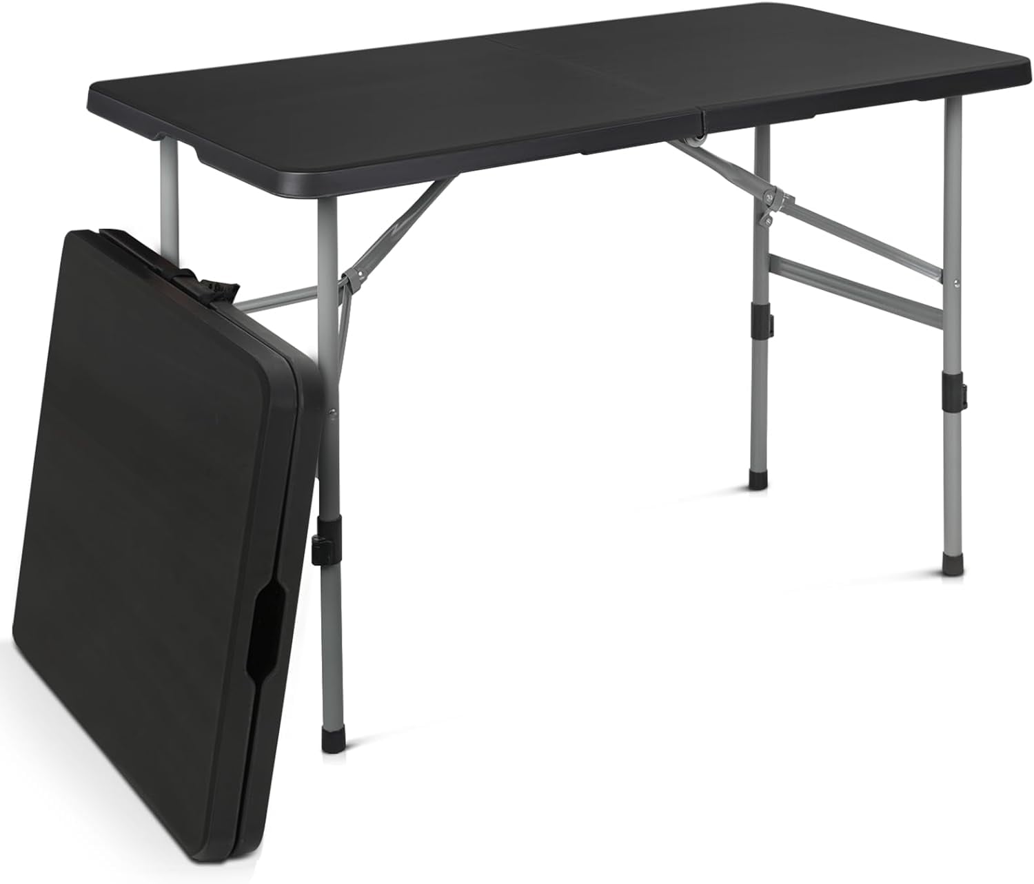 REKHH 4ft Square Folding Table, Indoor Outdoor Foldable Card Table ...