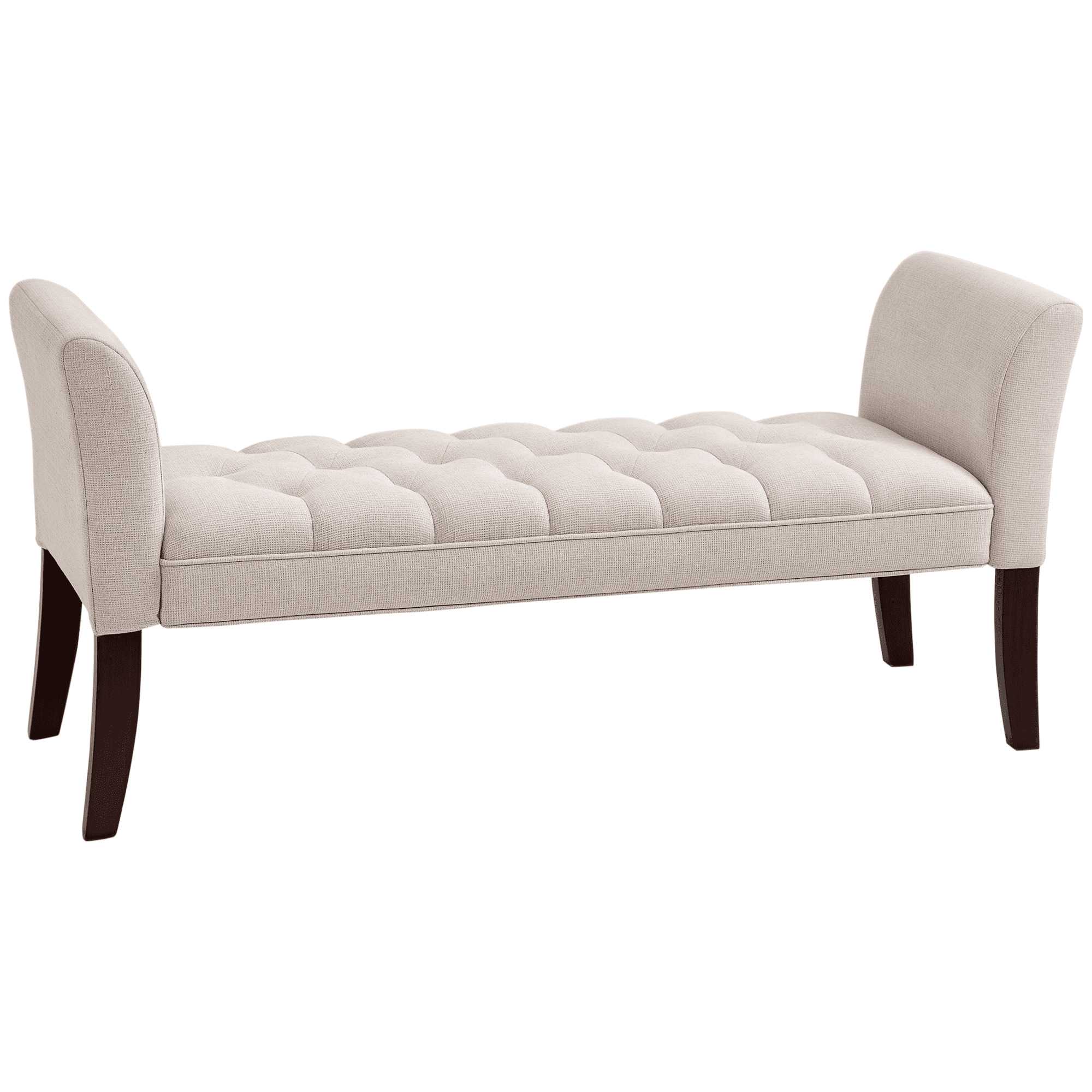 REKHH End of Bed Bench with Button Tufted Design, Upholstered Bedroom ...