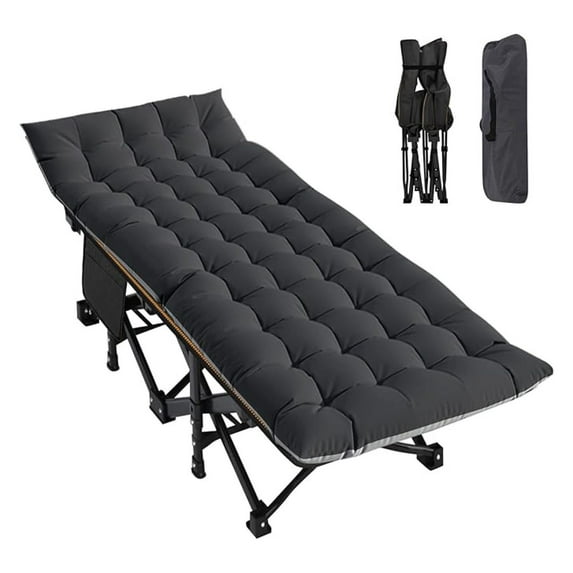 REKHH Folding Camping Cots for Adults, Folding Cot with Mattress ...