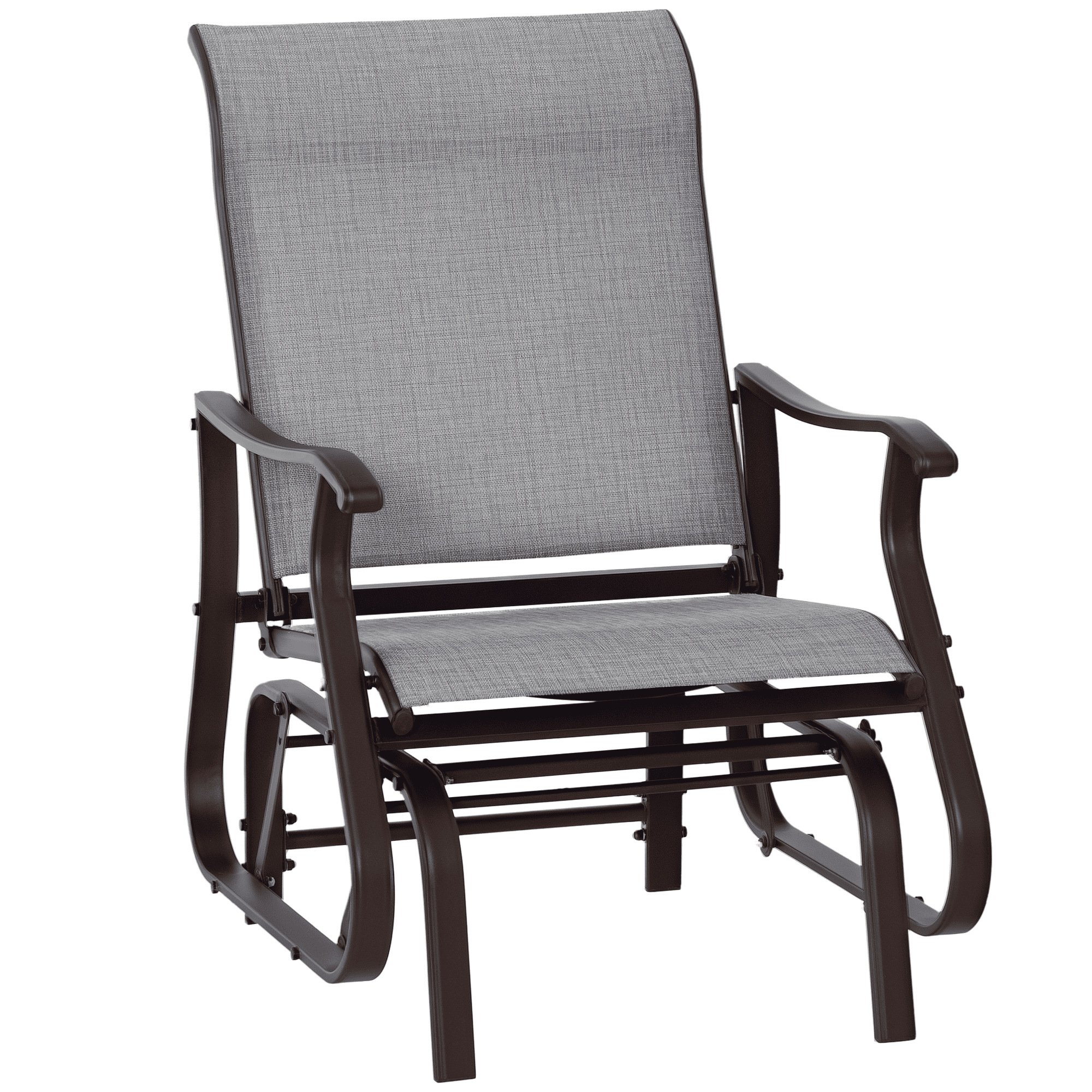 REKHH Outdoor Glider Chair, Gliders for Outside Patio with Steel Frame ...
