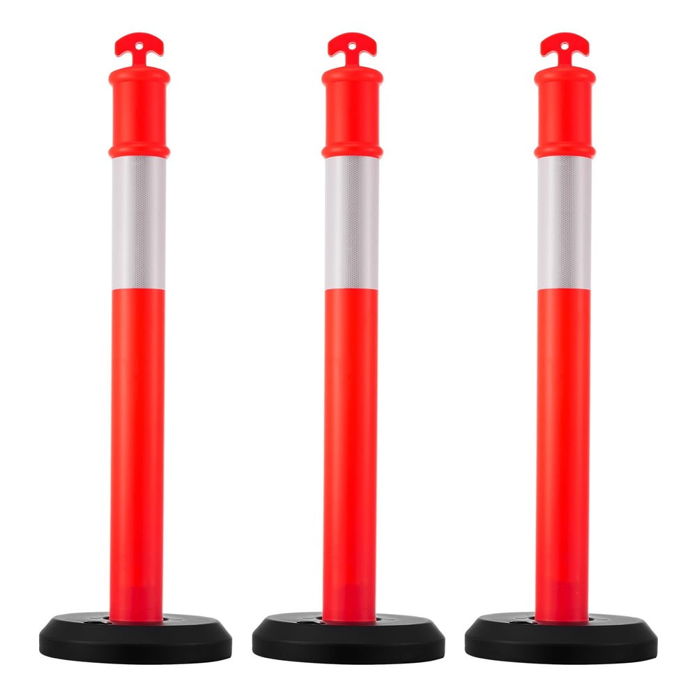 REKHH Set of 3 Traffic Delineator Posts, 48-Inch Safety Cones with ...