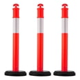 REKHH Set of 3 Traffic Delineator Posts, 48-Inch Safety Cones with ...