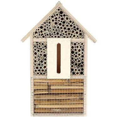 Navaris Wooden Bumblebee House for Garden - Wood Shelter Nesting ...
