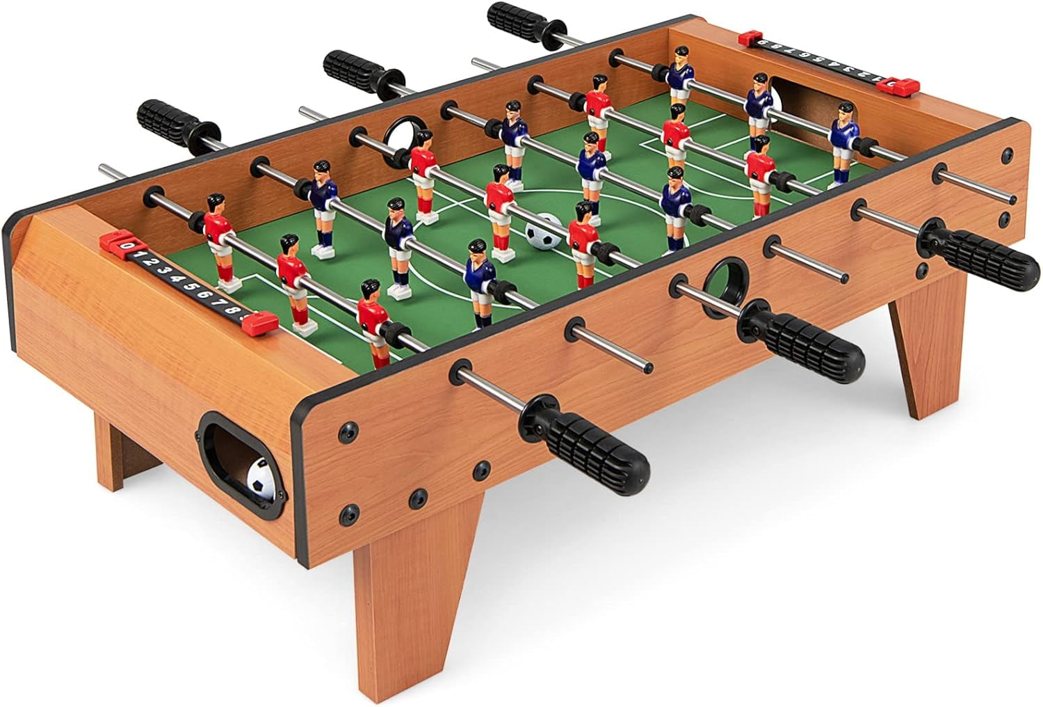 RELAX4LIFE 27” Tabletop Foosball Table, Compact Soccer Game Set with ...