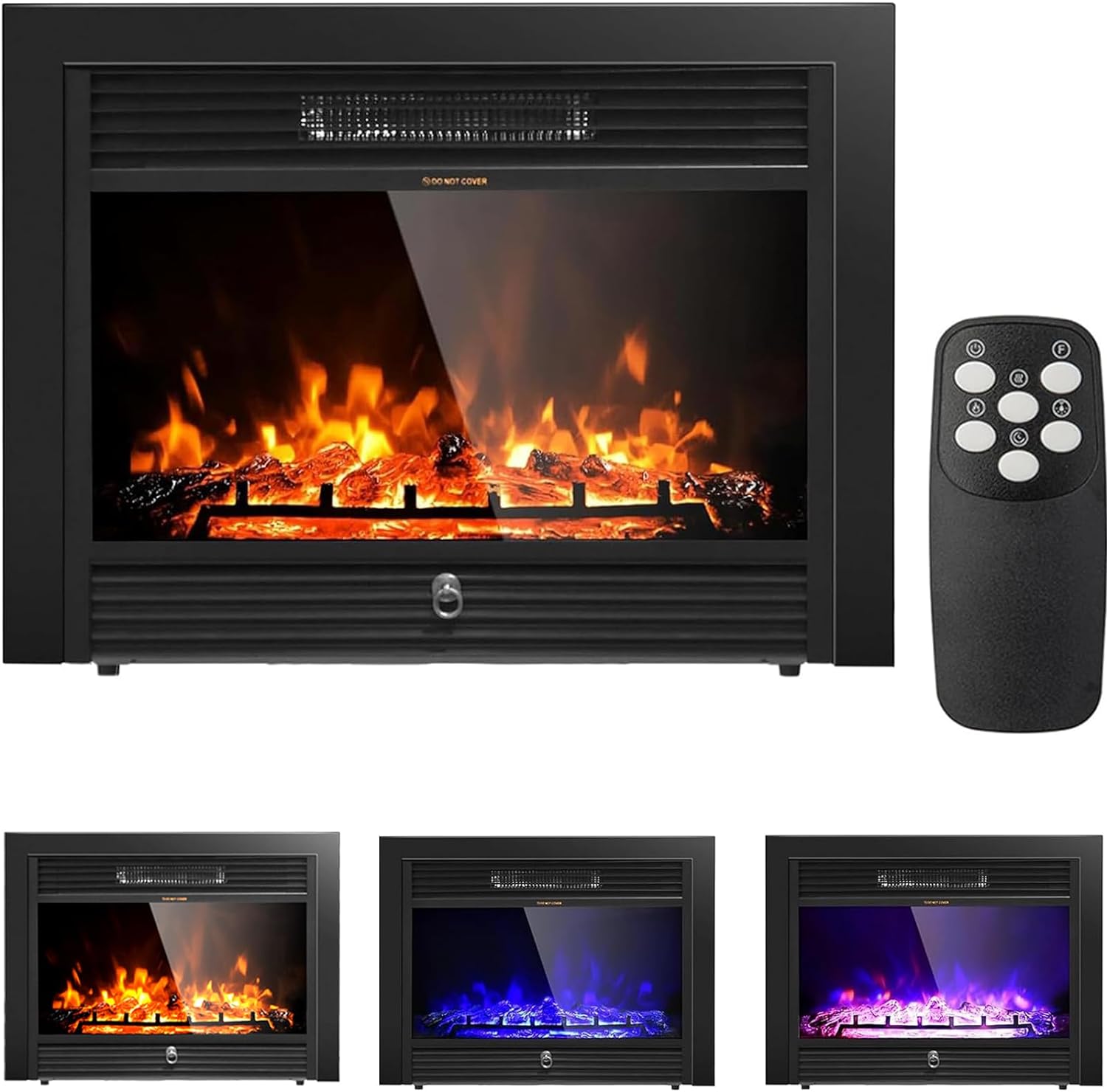 RELAX4LIFE 28.5’’ Electric Fireplace Inserts, Wall Mounted & in-Wall ...