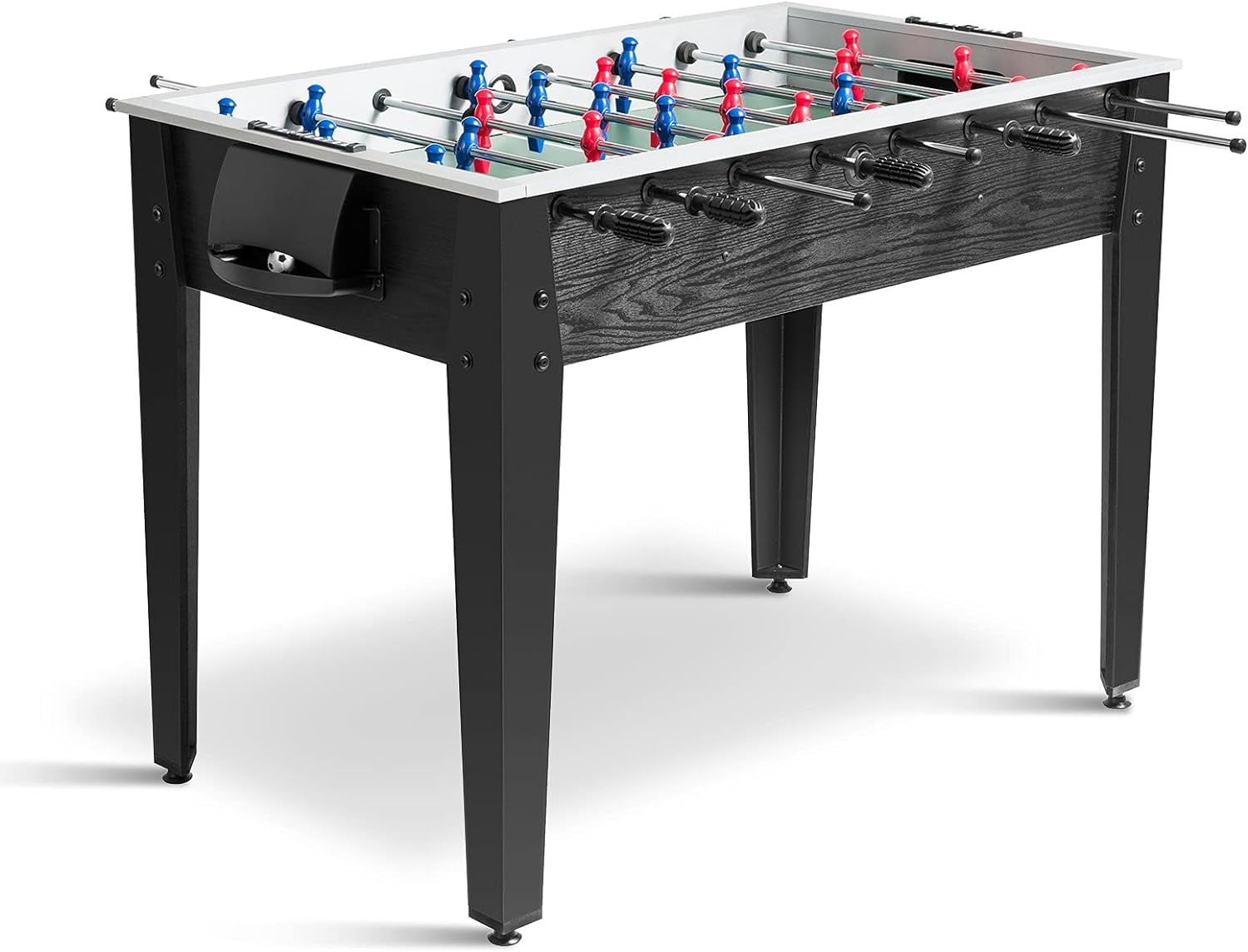 RELAX4LIFE 48'' Foosball Table, Wooden Soccer Game Table with 2 ...