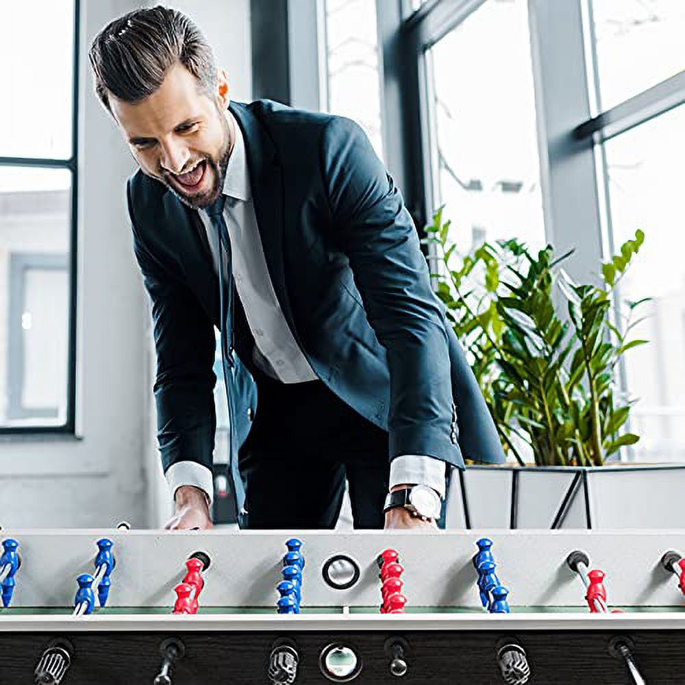 RELAX4LIFE 48'' Foosball Table, Wooden Soccer Game Table with 2 ...