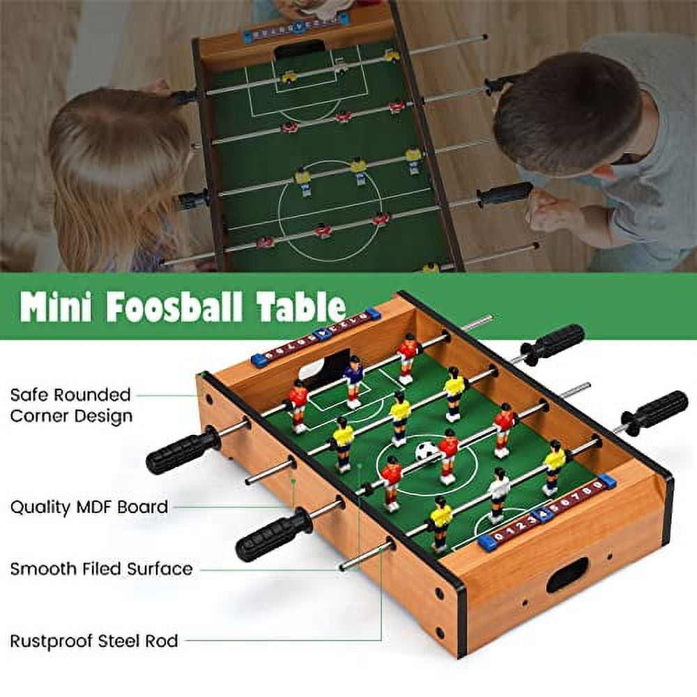 RELAX4LIFE Mini Foosball Table, 20 Inch Wooden Soccer Table for Kids ...