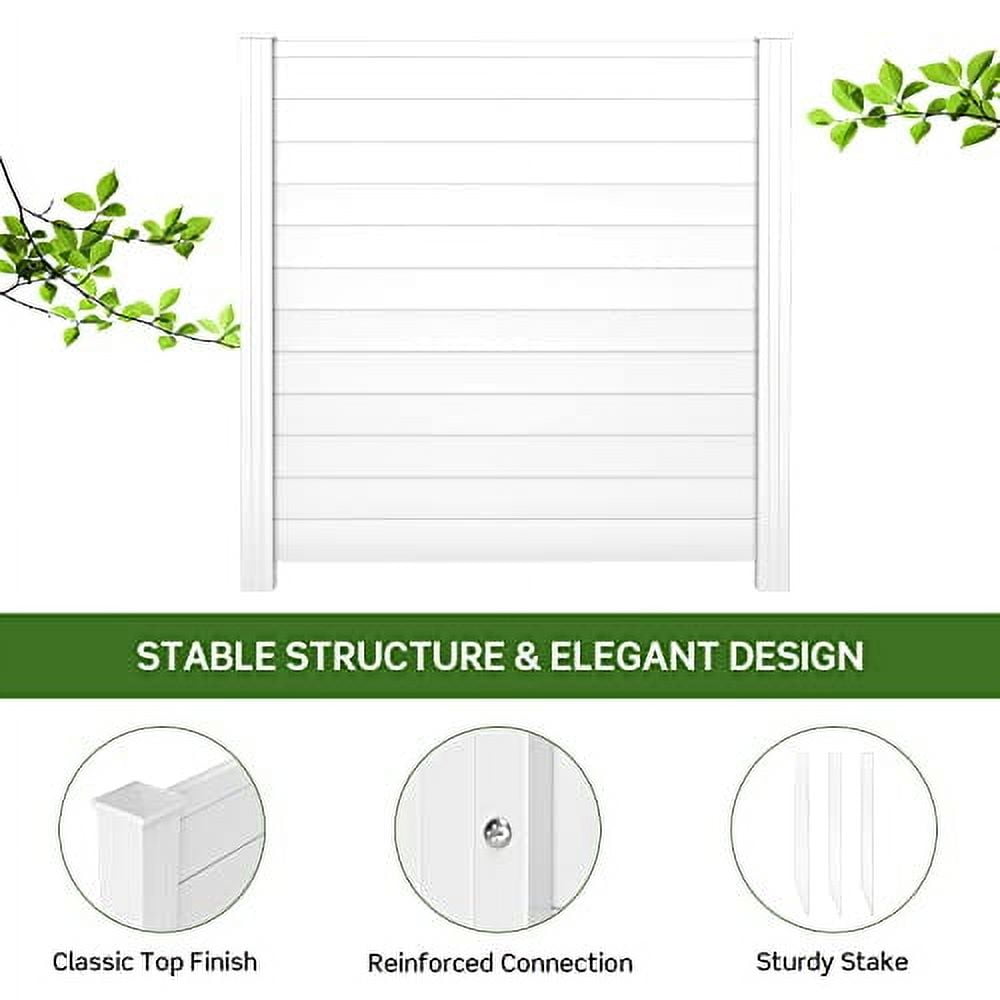 RELAX4LIFE Privacy Fence Screen, PVC Decorative Garden Fence Vinyl ...