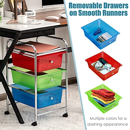 RELAX4LIFE Storage Drawer Carts Classroom Organization Rolling Carts ...