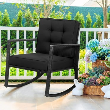 Rimax Casual White Resin Rocking Chair - Walmart.com