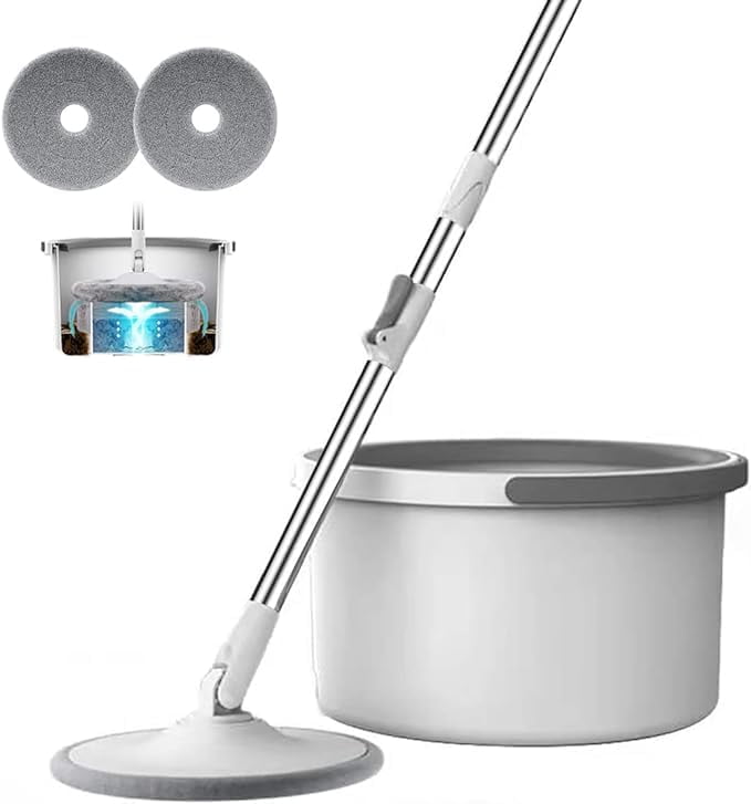 RELEMTRA Microfiber Spin Mop Hygienic Easy Store Floor Mop Spin 360 ...