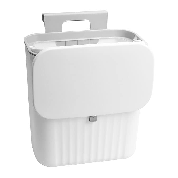 RELEMTRA Plastic Hanging Kitchen Trash Can With Lid DoubleSided Open ...