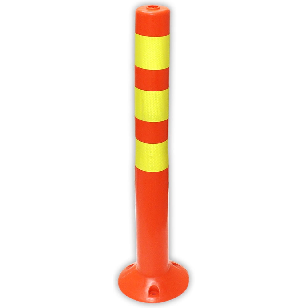 RELI Traffic Warning Post | High-Visibility Orange PVC | 3 Bright ...