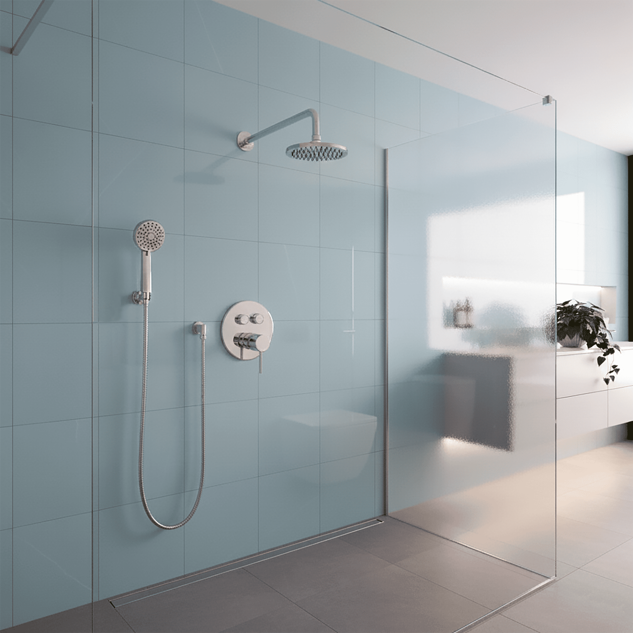 RELIAFLO Push Button Shower System in Polished Chrome - V83967-01 ...