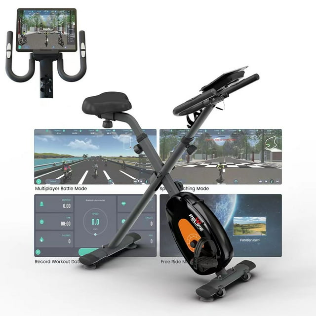 RELIFE Fitness Foldable Exercise Bike Smart Bluetooth-compatible ...