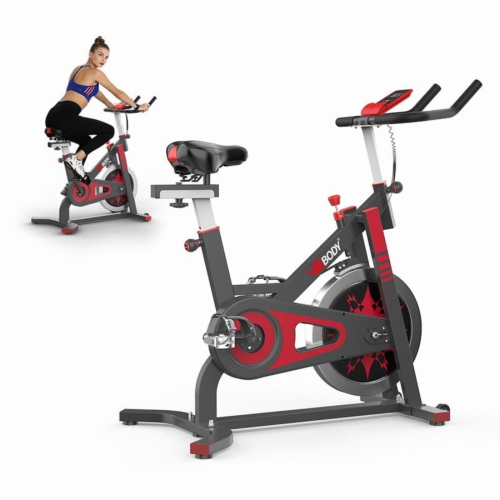 VIGBODY Spin Sport Exercise Bike, Indoor Cycling Bicycle for Home Gym, Cardio Workout, 330lbs ...