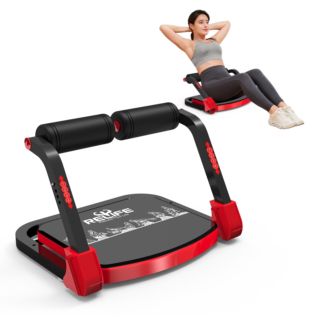 RELIFE Sit-up Machine AbTrainer,Ab Crunch Equipment for Core Workout ...