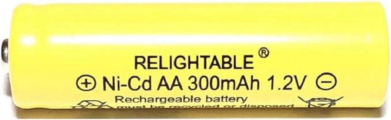 RELIGHTABLE 300mAh AA NiCd 1.2v Rechargeable Batteries Garden Solar Ni ...