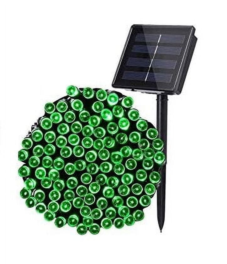 RELIGHTABLE Green Solar Outdoor String Christmas Lights 64Ft 200 LED ...