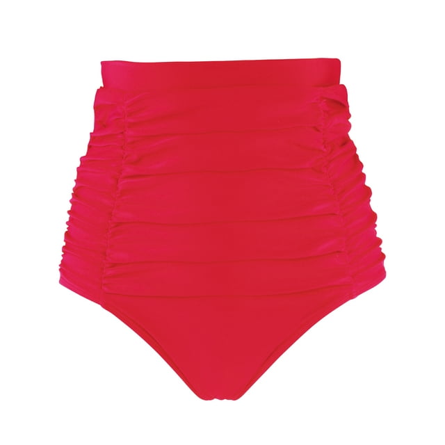 RELLECIGA Women's Full Coverage High Waisted Bikini Bottom Ruched ...