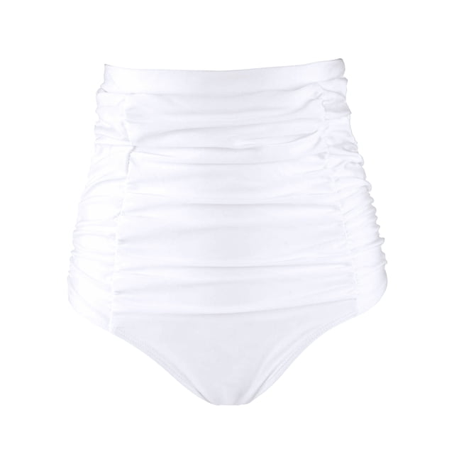 RELLECIGA Women's High Waisted Ruched Bikini Bottom Tummy Control Swim ...