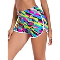 Relleciga Womens High Waisted Swim Shorts Swim Board Shorts For Women