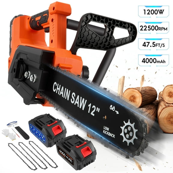 18" Inch Light Weight Electric Chainsaw, 1800W Powered Saw with Dual ...