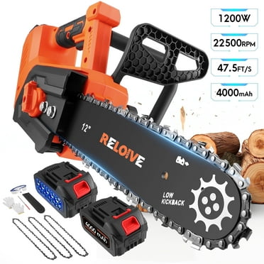 Bauer 20V Cordless Chainsaw 10" Bar, Battery-Powered Brushless (Tool ...