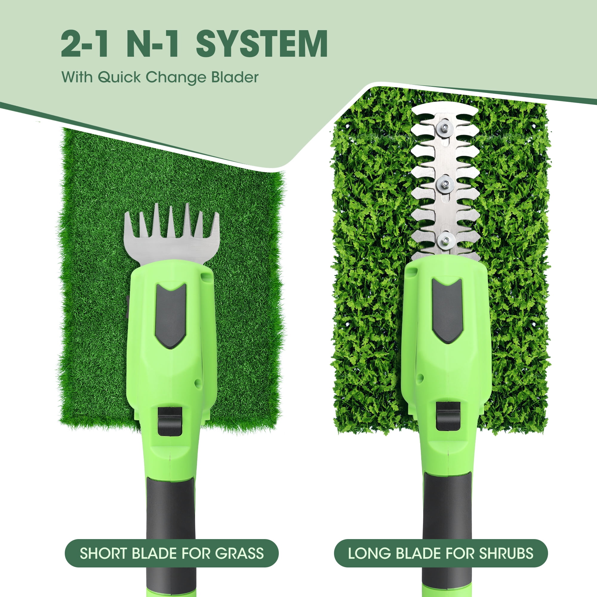 RELOIVE 2-in-1 Grass Shear & Hedger – Double Safety Lock Design ...