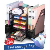 Innovative Storage Designs Desktop Organizer, 9 Compartments, Clear ...