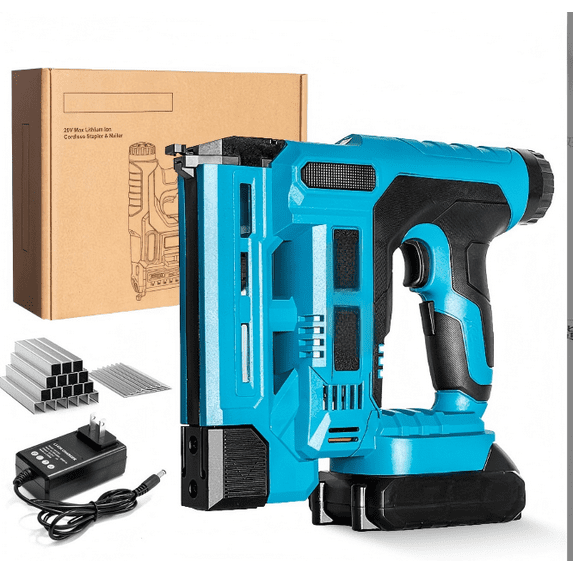 RELOIVE Cordless Electric Nail Gun, Naile with Battery 1.5Ah X 2 ...