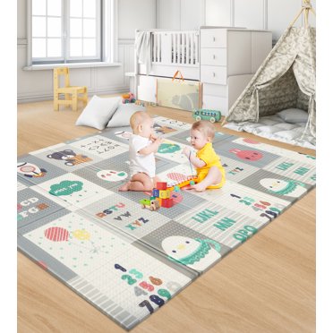 "JoyStone Thick Floor Baby Play Mat, 78"" X 70"" Large, Foldable Foam ...