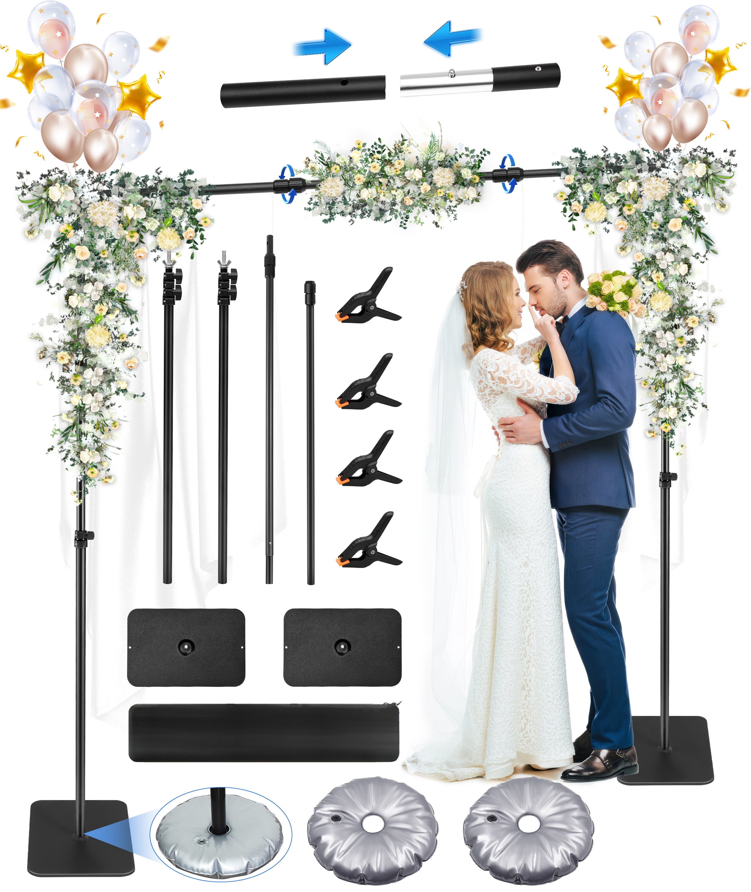 RELOIVE Heavy Duty Background Stand 6.8x8.5 ft ,Adjustable Photo ...