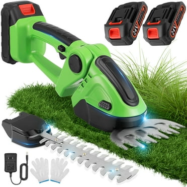 2-In-1 Garden Electric Cordless Grass Shears & Hedge Battery Trimmer ...