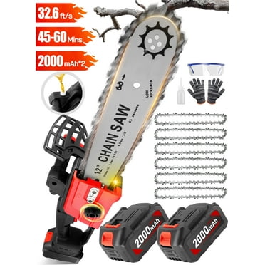 12" Chainsaw,DFITO Cordless Chain Saw with 12800mAh Batteries,Electric ...