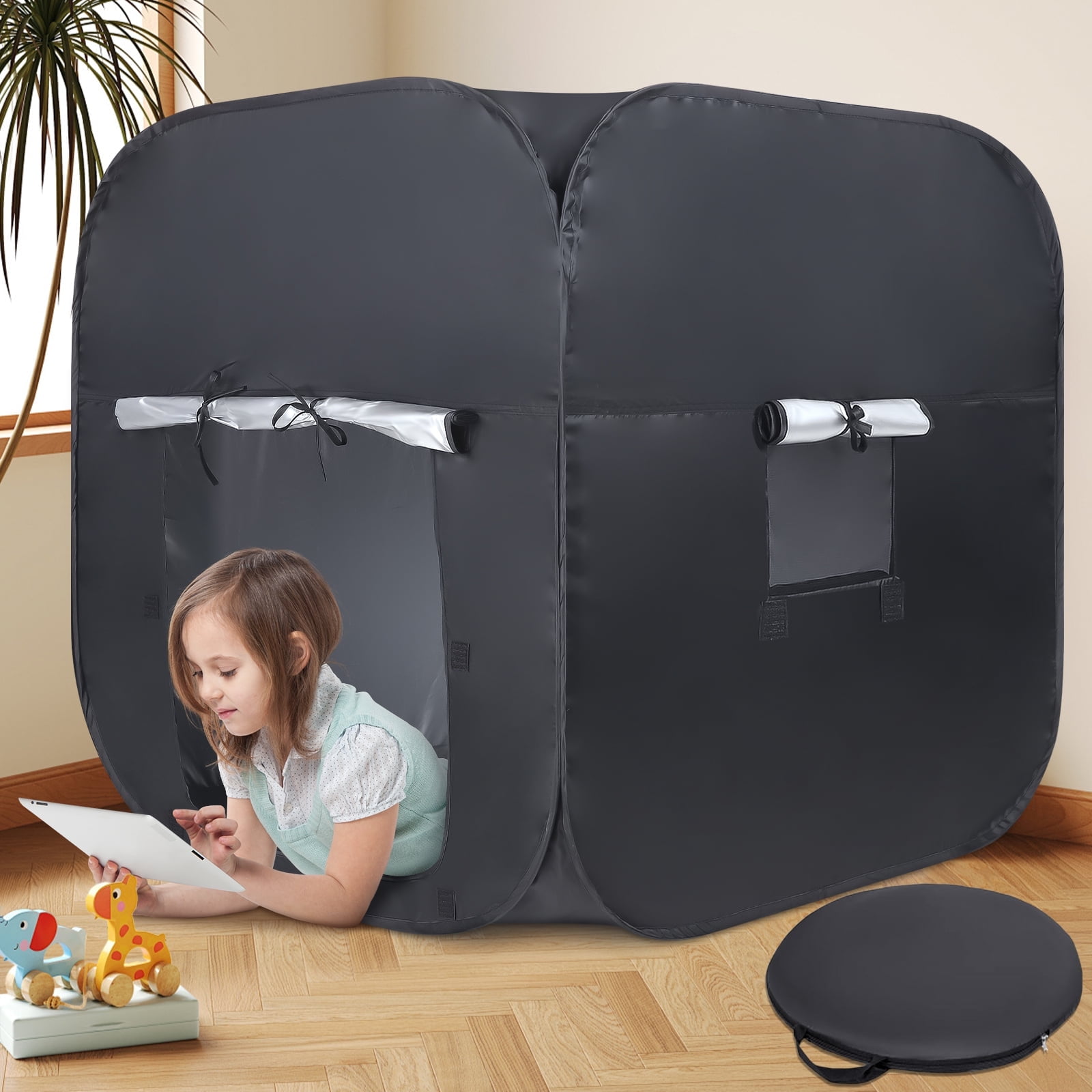 RELOIVE Sensory Tent for Kids 35.4”*35.4”*35.4 in,Pop Up Tent Calm ...