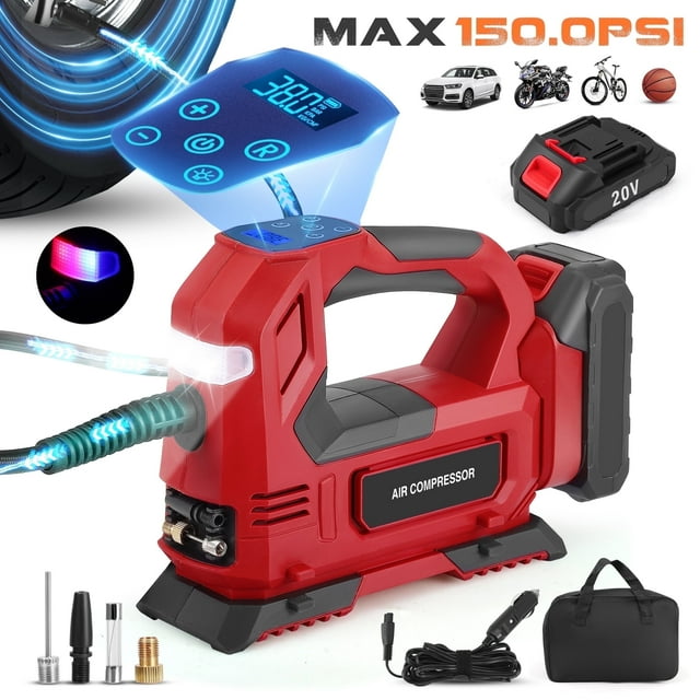 RELOIVE Tire Inflator Portable Air Compressor - 150 Psi Air Pump For ...