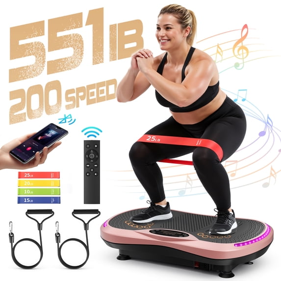RELOIVE Vibration Plate Exercise Machine,200 Levels Full Body Workout ...