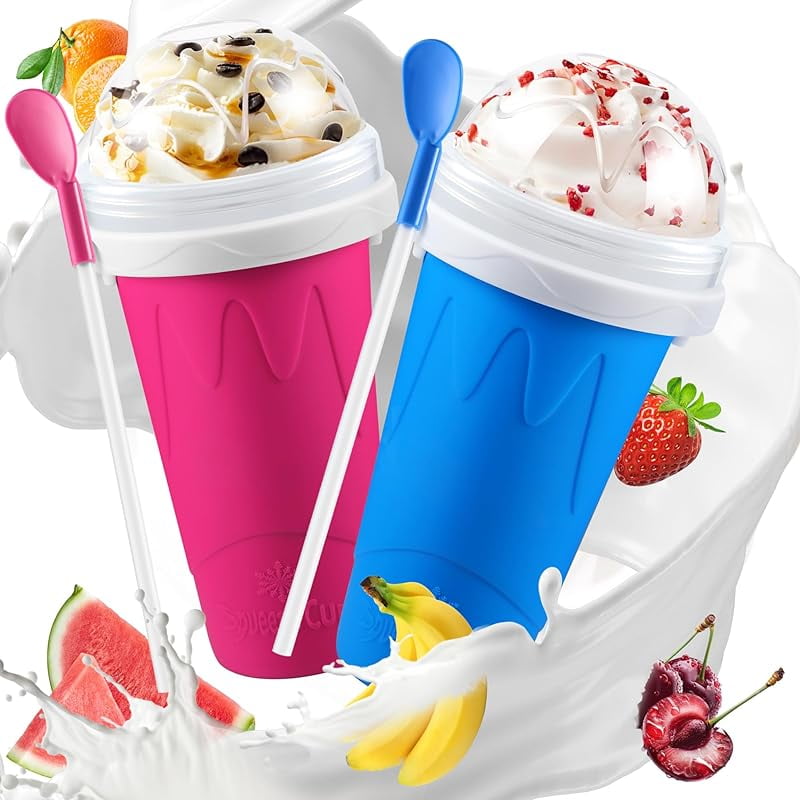 RELPOM Slushie Maker Cup, TIK TOK Magic Quick Frozen Smoothies Cups, Cooling Cup, Slushy Cups ...