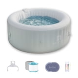 RELXTIME 4 Person Inflatable Spa Round Portable Blow up Hot Tub with ...