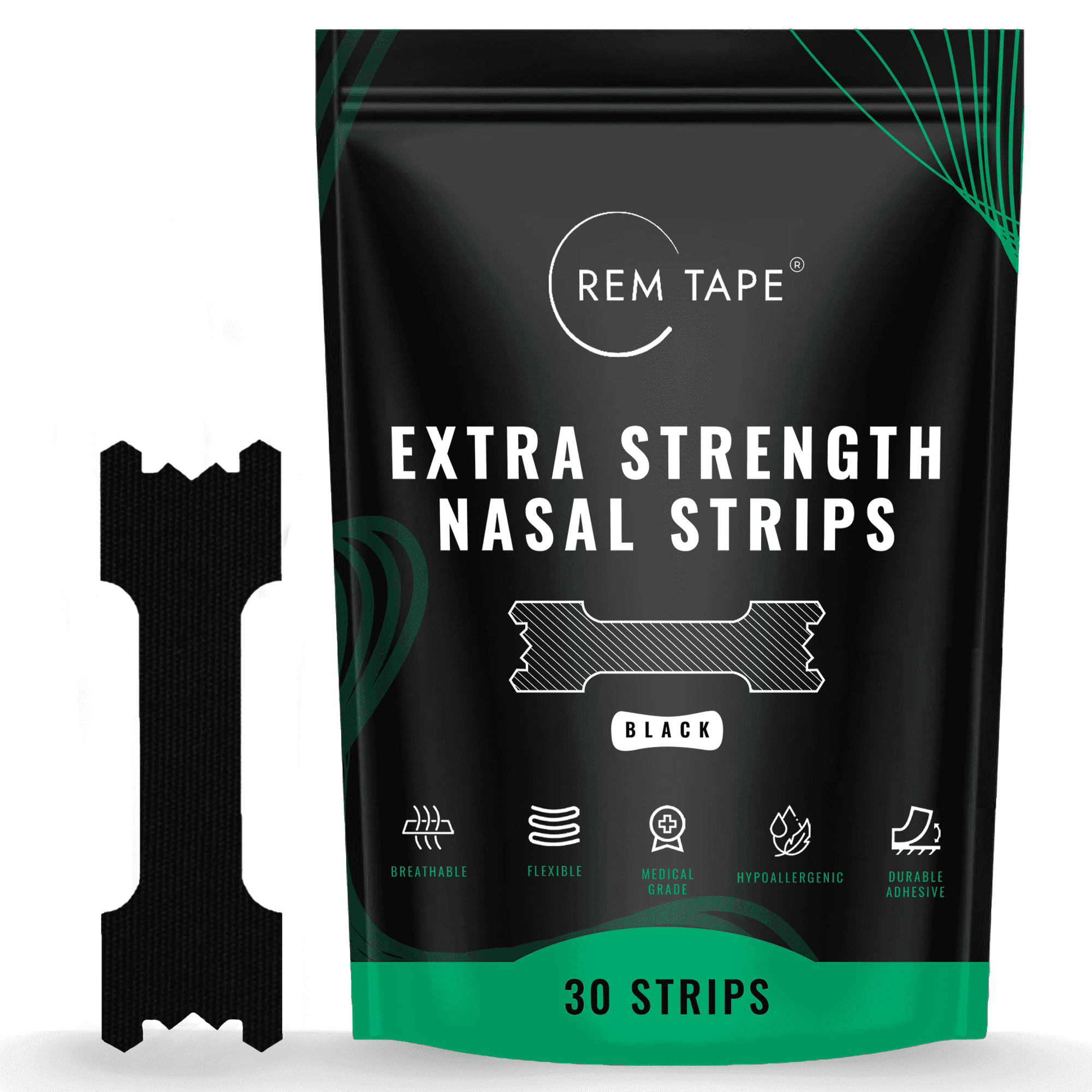 REM Tape™ Extra Strength Nasal Strips (30 Strips) - Snoring ...