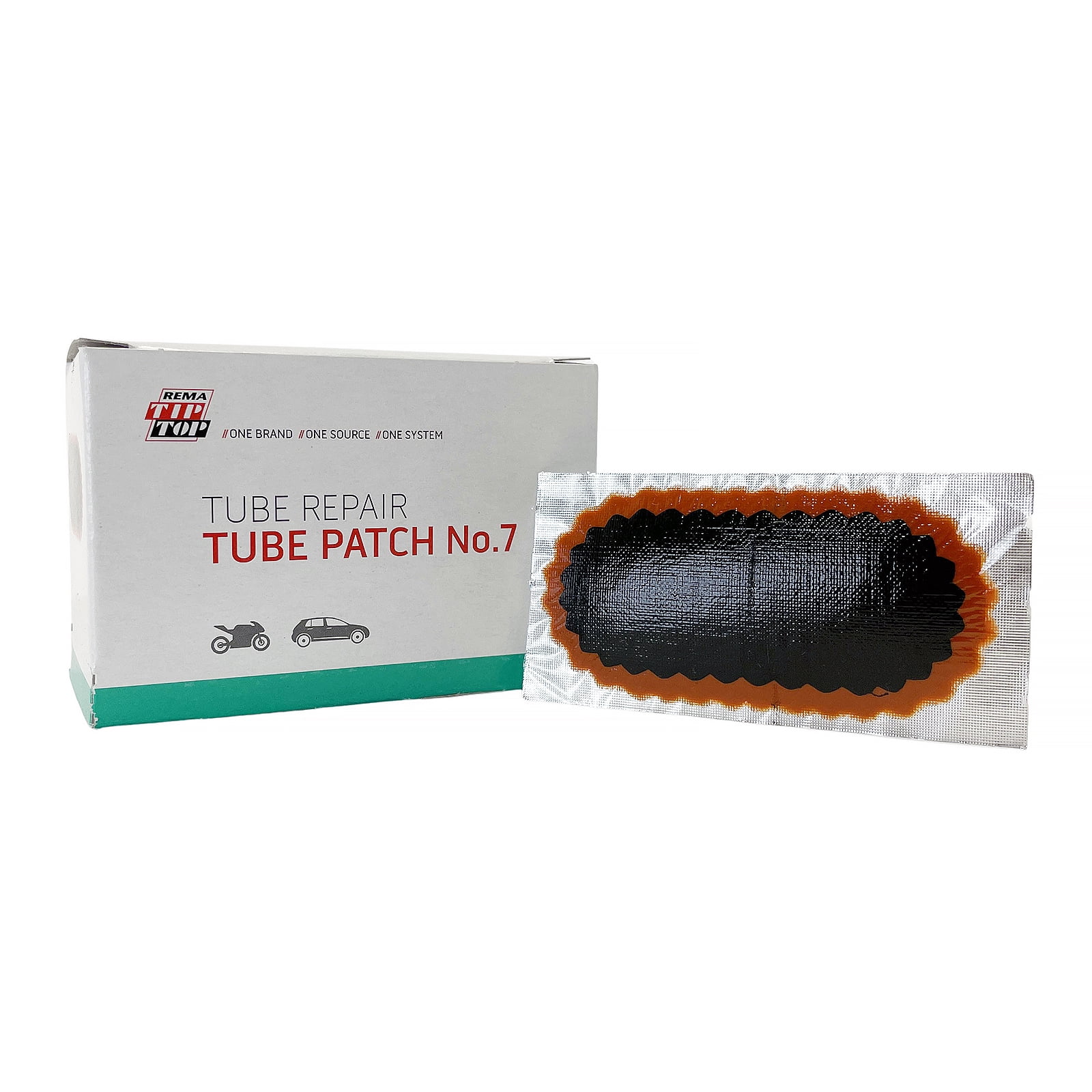REMA No. 7 Oval Tube Patch, 30 Units of 3x1-1/2-in, Red Feather Edge ...