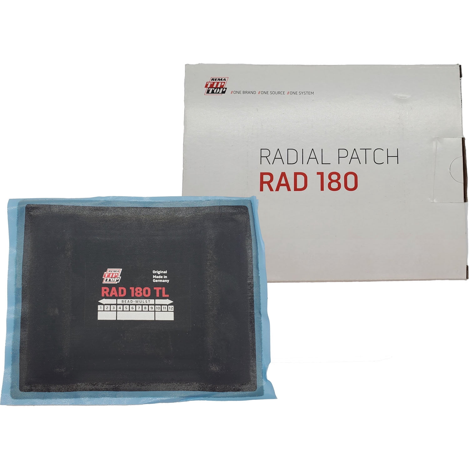 REMA TIP TOP RAD-180 Radial Tire Repair Patch 7-3/4" x 6" 2ply - Box of ...