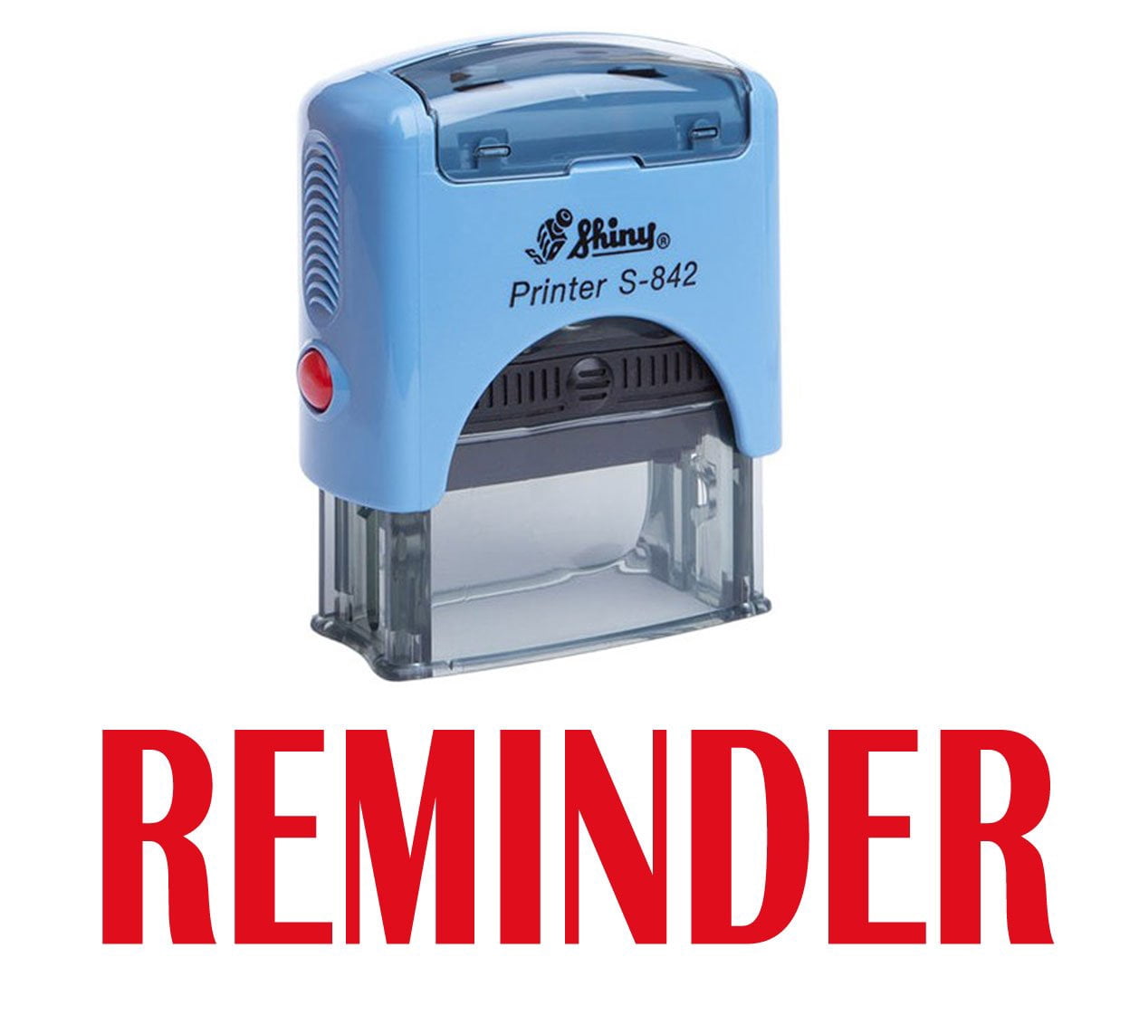 REMINDER Self Inking Rubber Stamp Custom Shiny Office Stationary Stamp ...