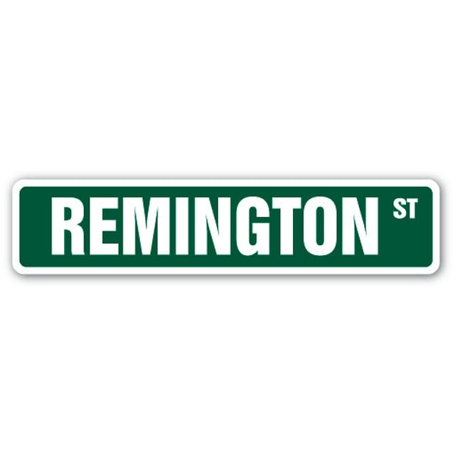 REMINGTON Street Sign Childrens Name Room Sign | Indoor/Outdoor | 18 ...
