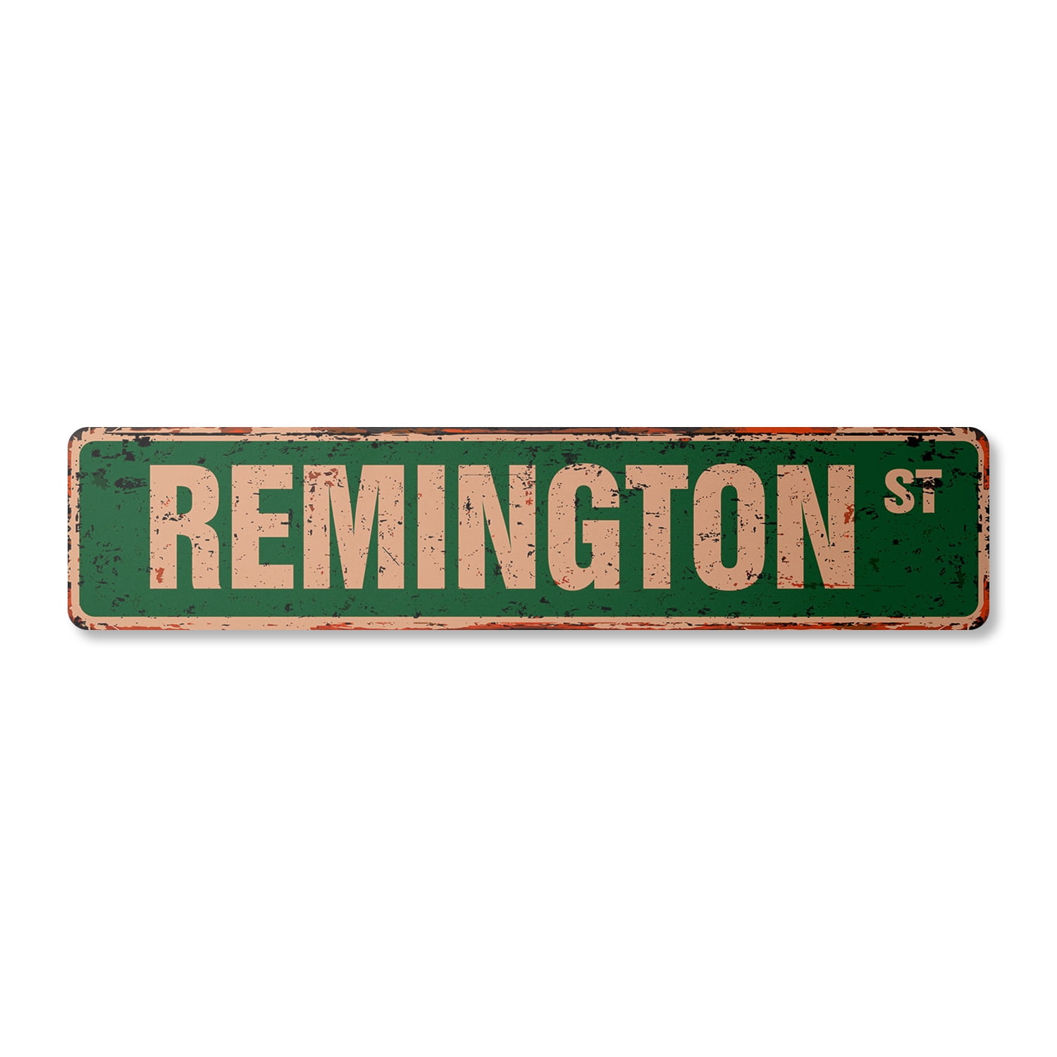 REMINGTON Vintage Aluminum Street Sign Childrens Name Room Metal Sign ...