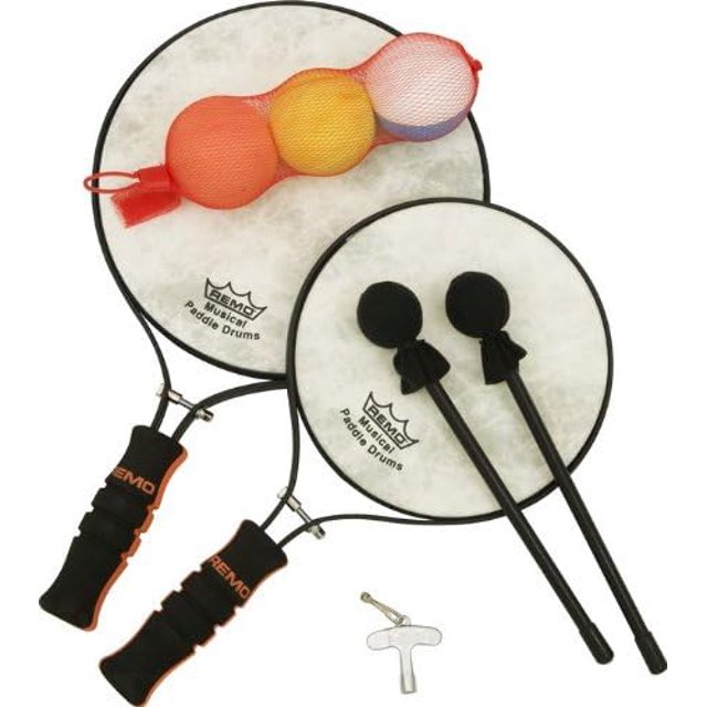REMO Paddle Drum Set, 8"-10" Diameters (Includes 2 Mallets, 3 Balls ...